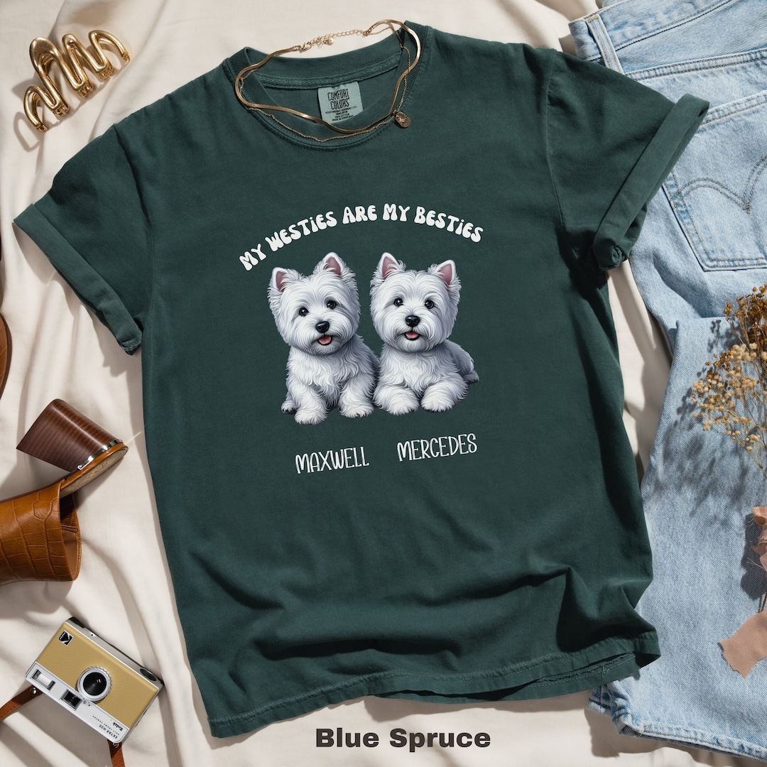 Personalized Westie Shirt, Custom West Highland Terrier Tee, Westie Dog ...