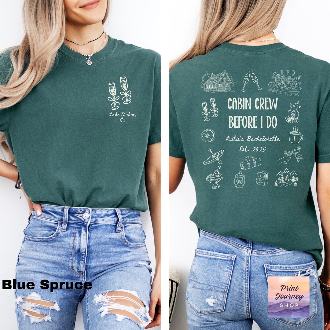 Custom Cabin Crew T-shirt, Personalized Camp Bachelorette Party Shirt ...