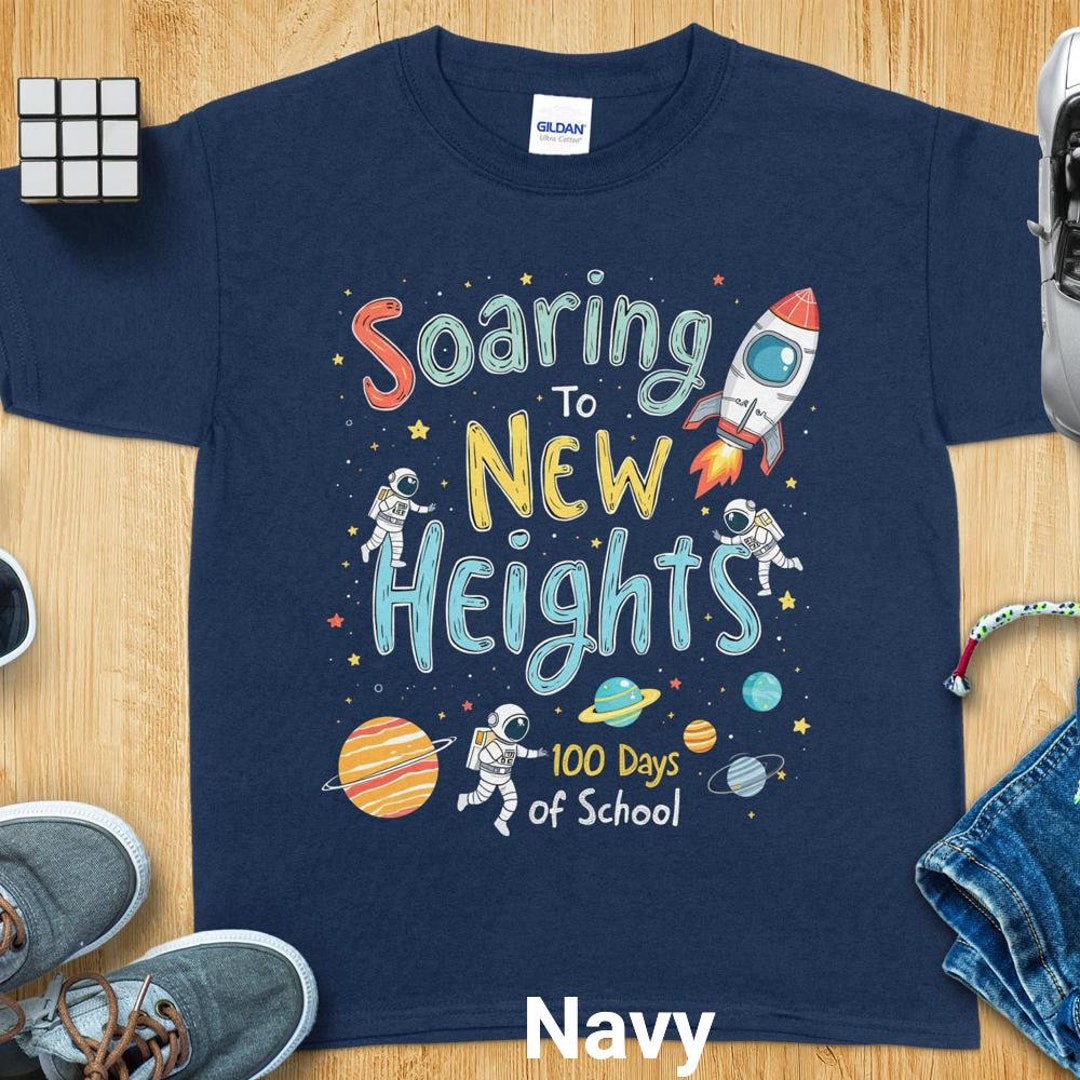Soaring to New Heights 100 Days of School T-shirt for Kids and Teachers ...