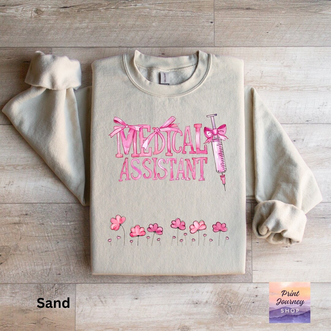 Pink Medical Assistant T-shirt, Cute Healthcare Worker Tee, Girly ...
