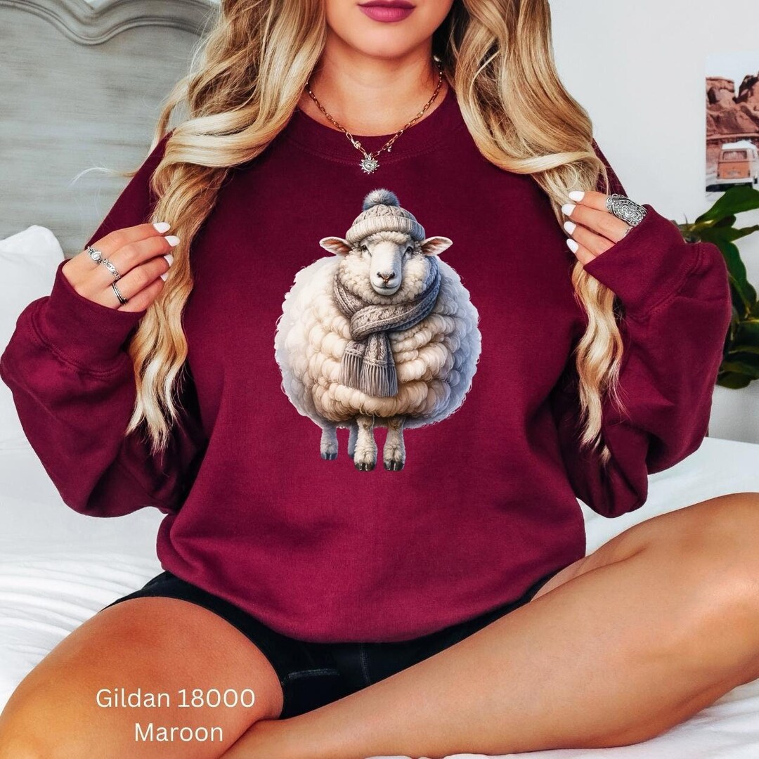 Cute Sheep Tee, Funny Sheep Sweatshirt Crewneck, Unisex T-shirt and ...