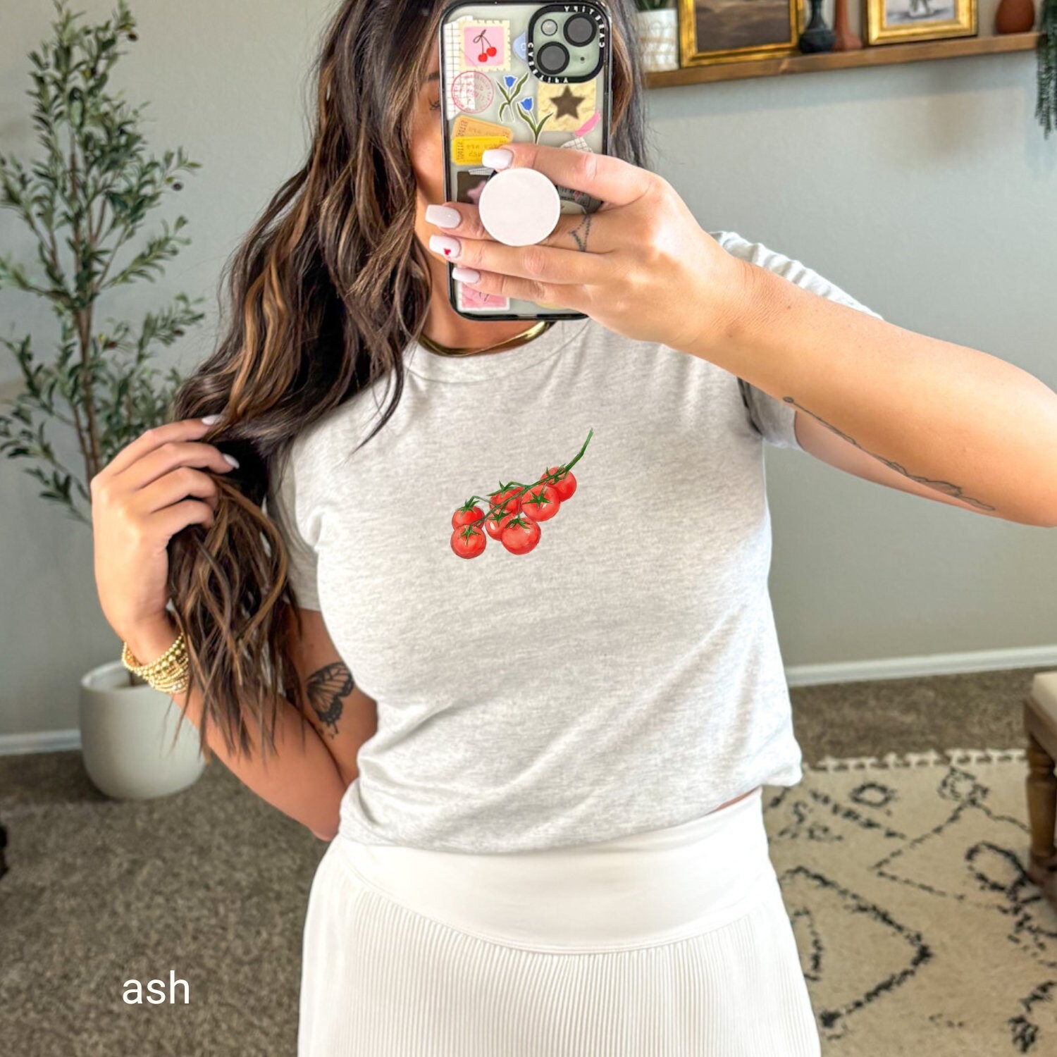 Retro Tomato Graphic Tee, Tomato Girl Baby Tee, Coquette Baby Tee, 90s ...