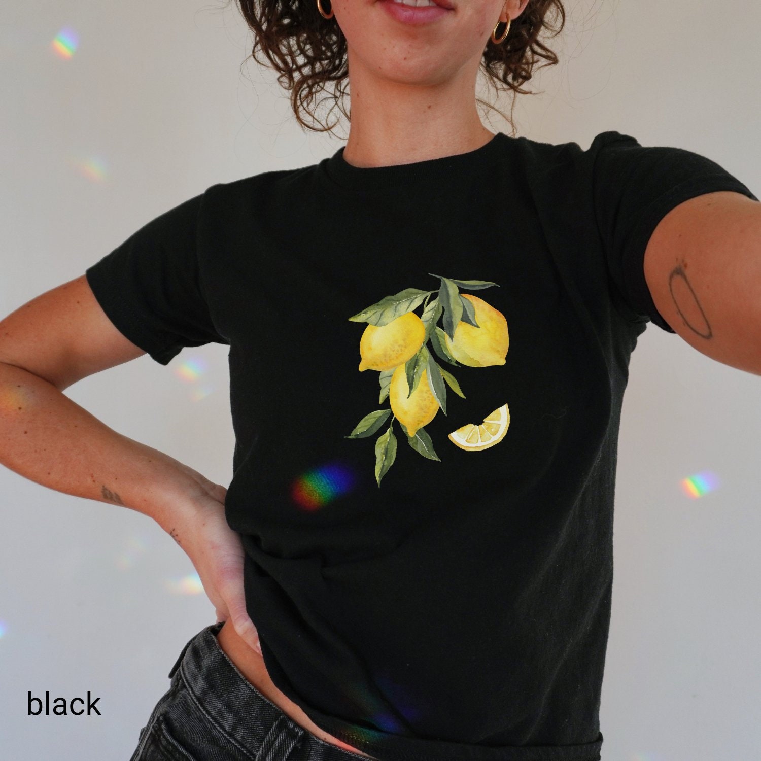 Y2K Aesthetic Lemon Graphic Tee, 90s Baby Tee, Vintage-inspired Fresh ...