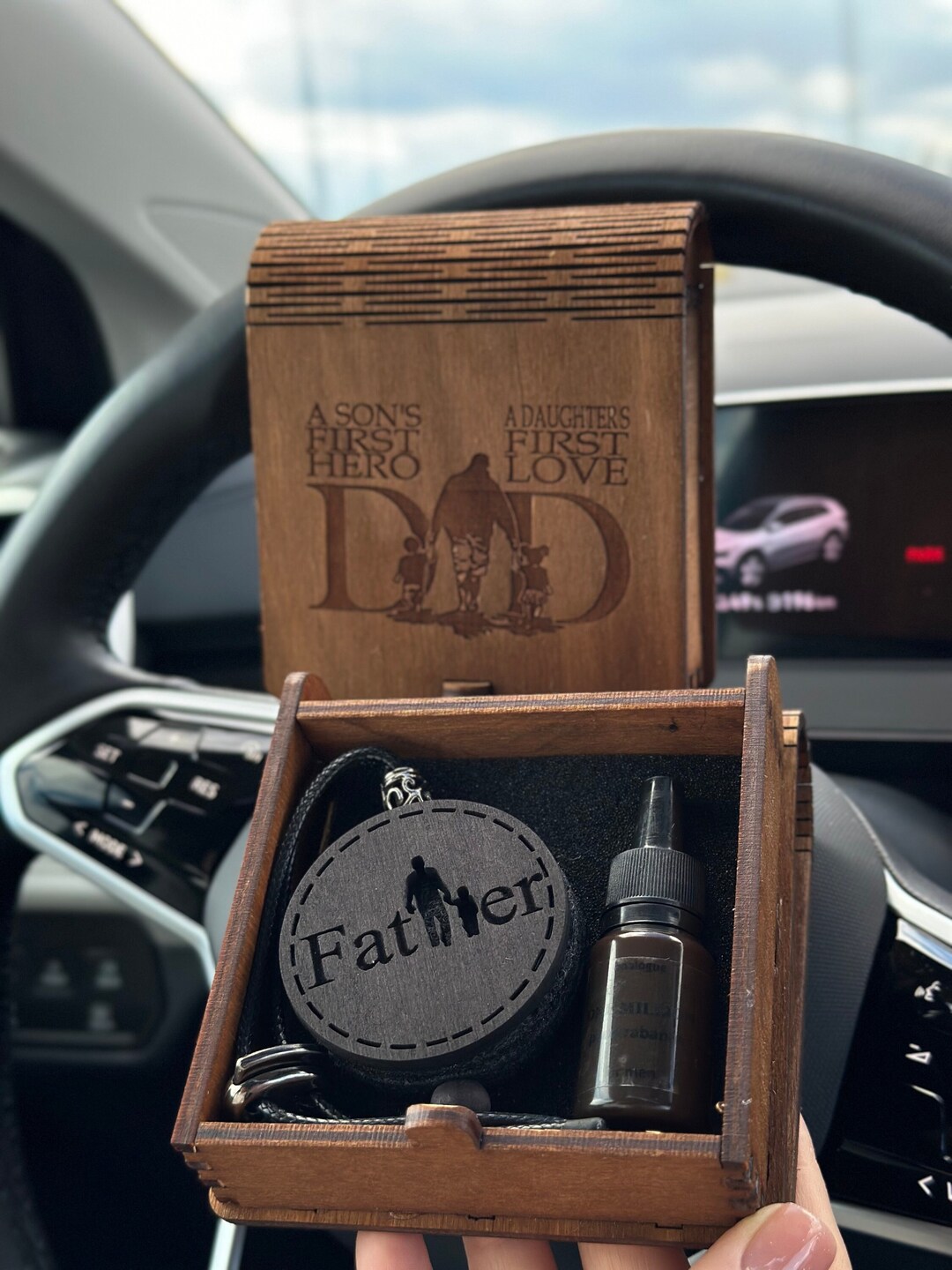Personalized Car Diffuser Gift Set, Custom Engraved Wood Box - Etsy