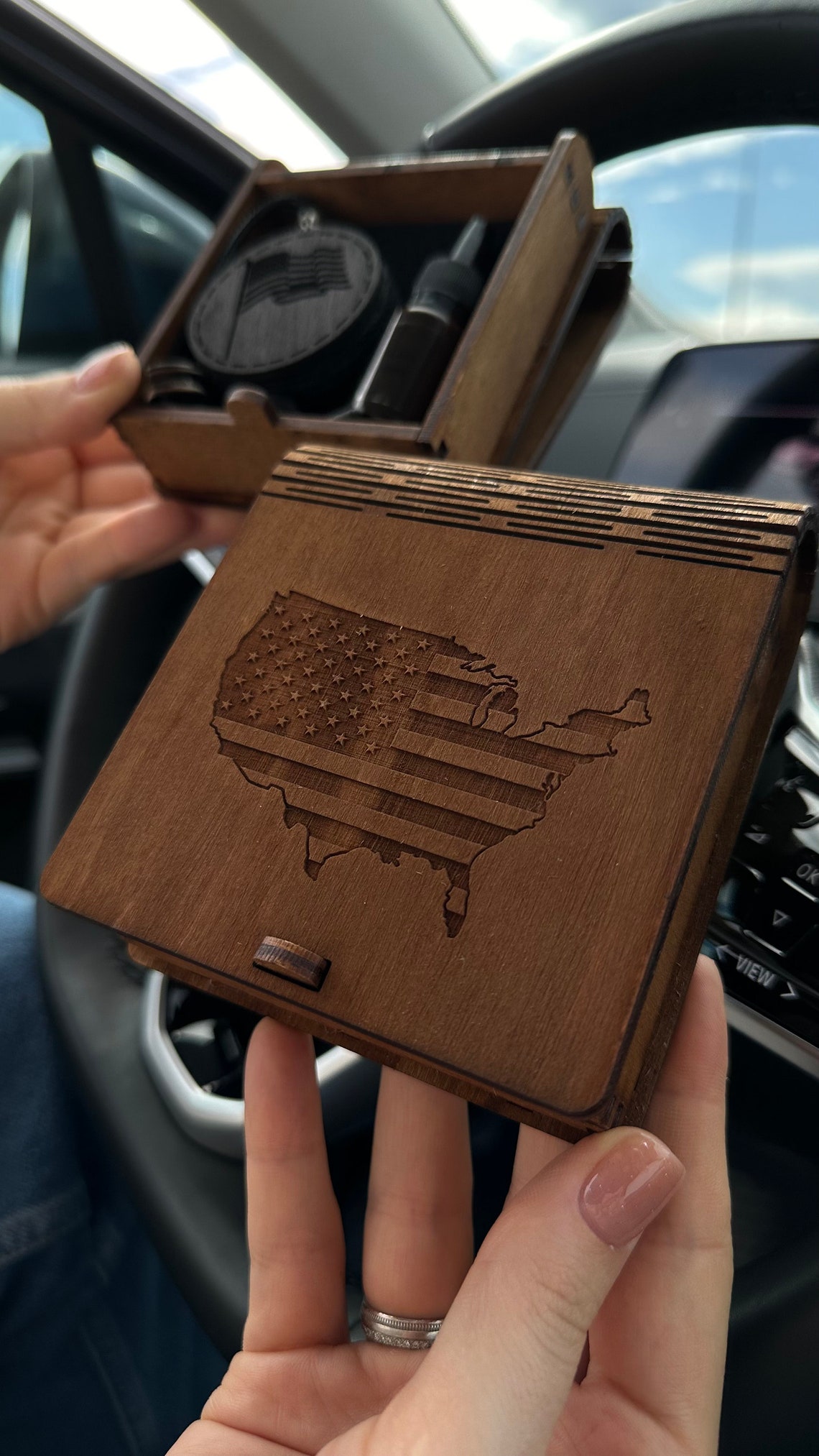 USA Flag Car Diffuser, Patriotic Gift, Custom Air Freshener - Etsy