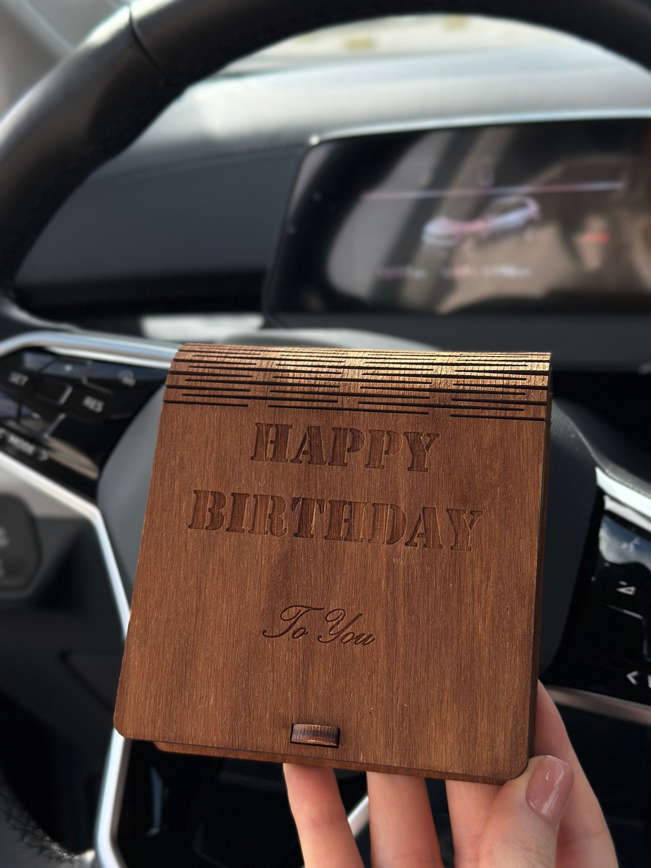 Rustic Gift Box for Dad, Car Oil Diffuser, Custom Laser Engraving ...