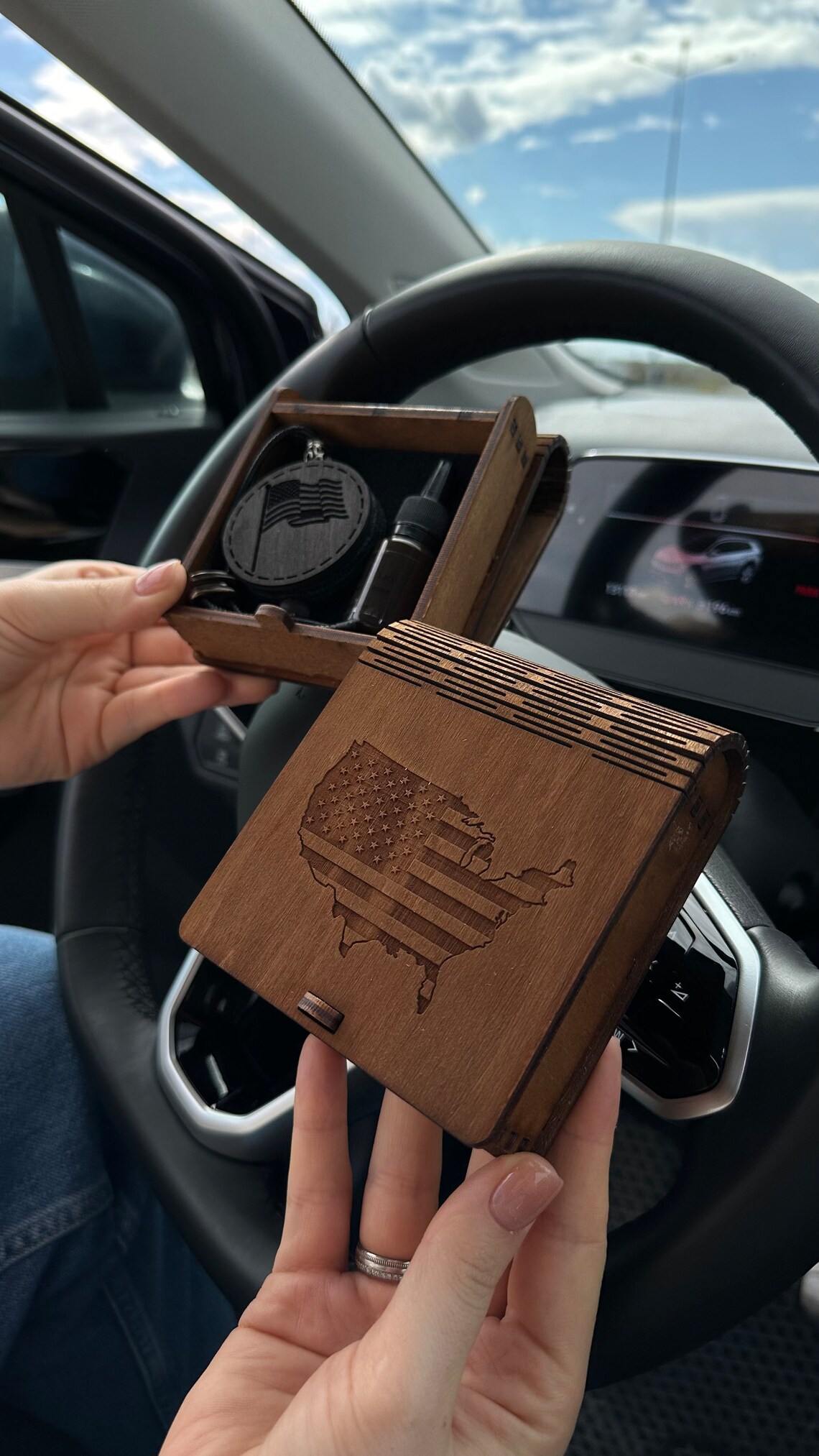 USA Flag Car Diffuser, Patriotic Gift, Custom Air Freshener - Etsy