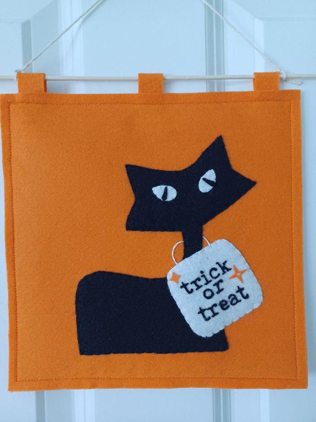 Halloween Atomic Cat Mid Century Modern Wall Hanging - Etsy