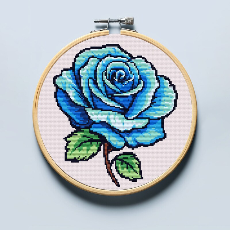 Rose Cross Stitch - Etsy