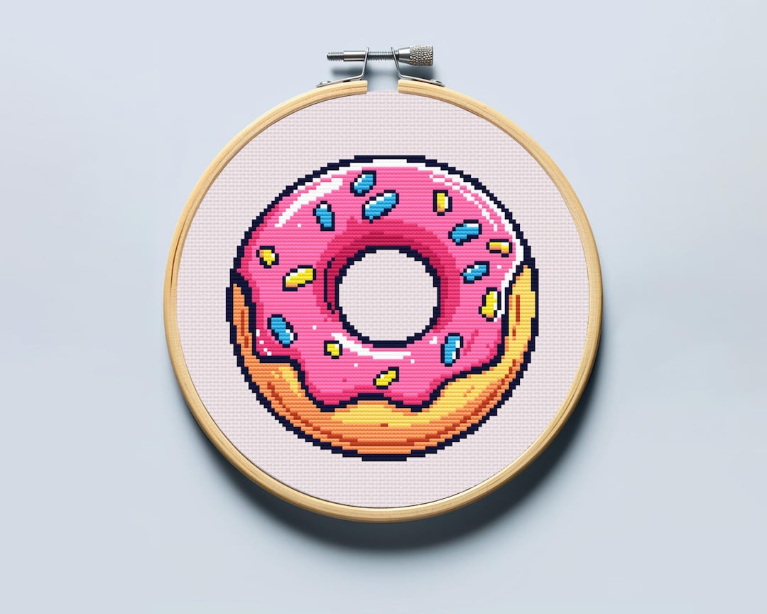 Donut Cross Stitch Pattern PDF - Etsy