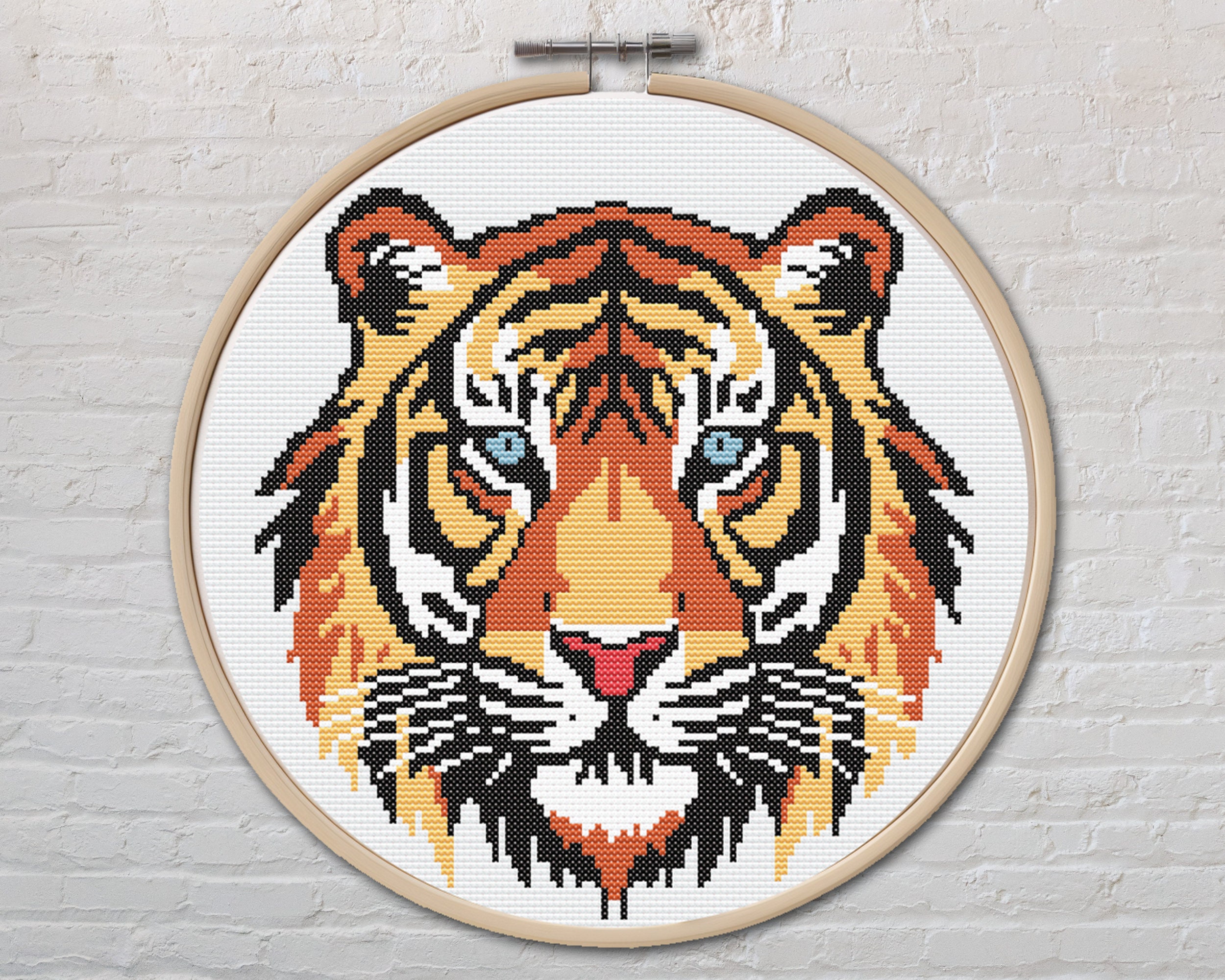 Tiger Cross Stitch Pattern PDF - Etsy