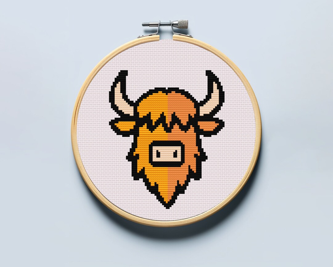 Highland Cow Stitch Pattern PDF - Etsy
