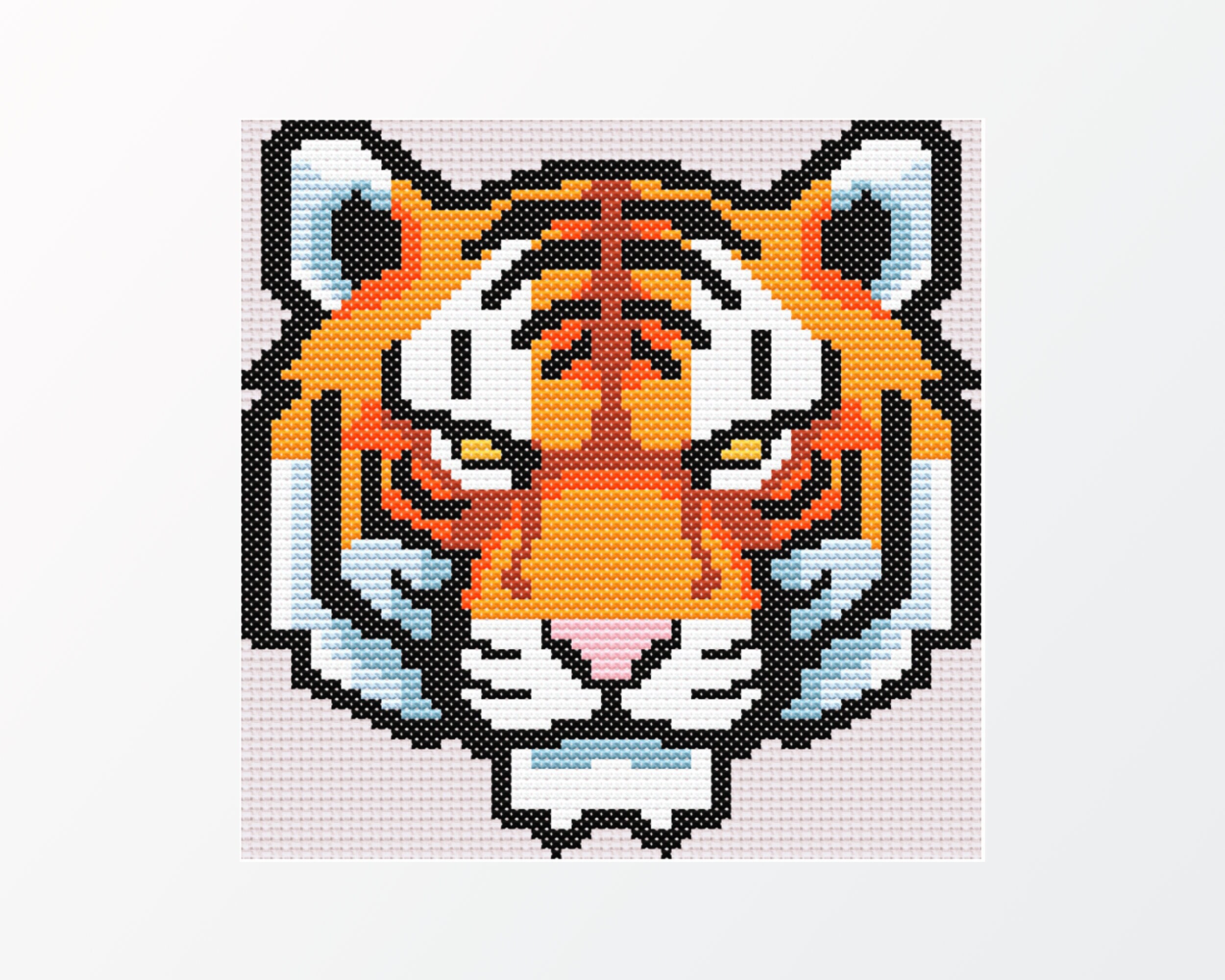 Tiger Cross Stitch Pattern PDF - Etsy