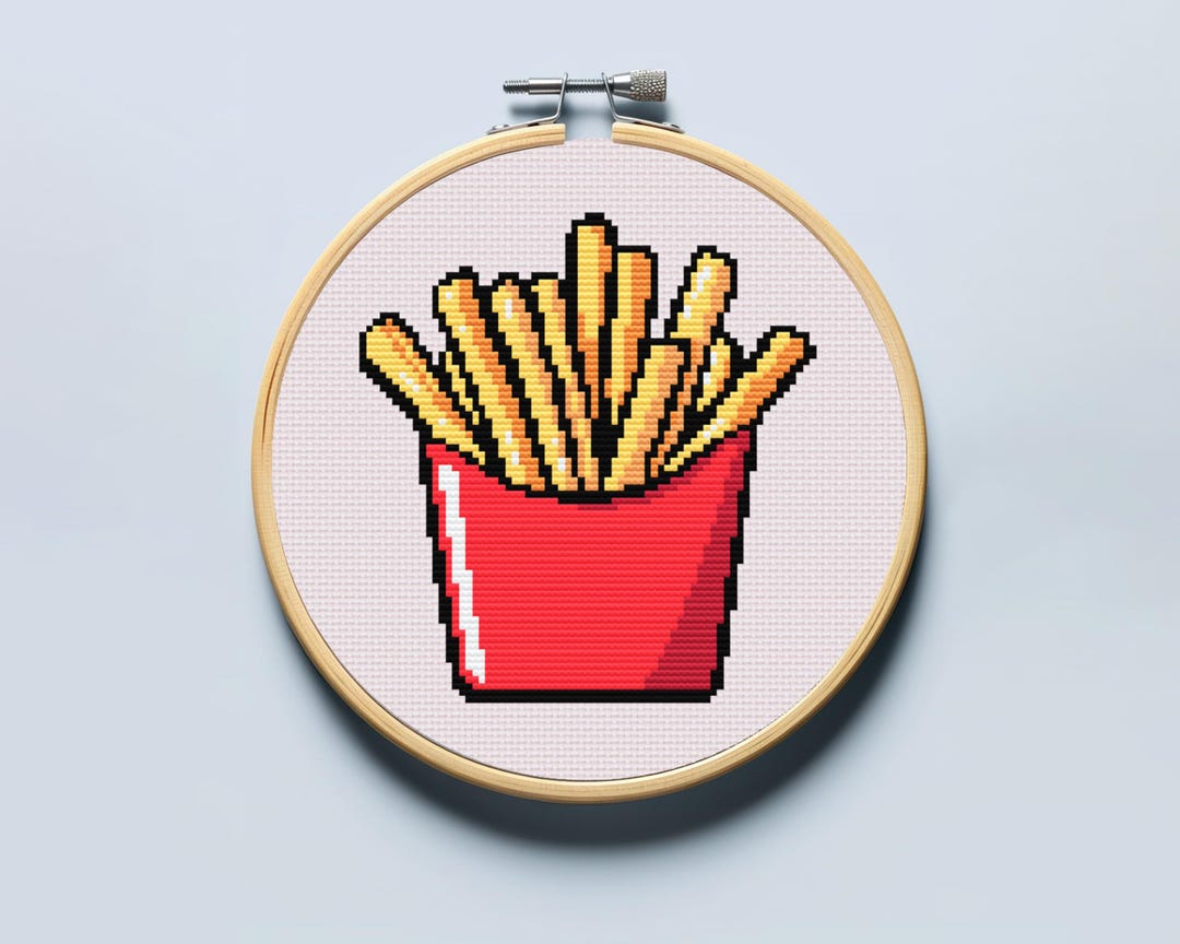 French Fries Cross Stitch Pattern PDF - Etsy