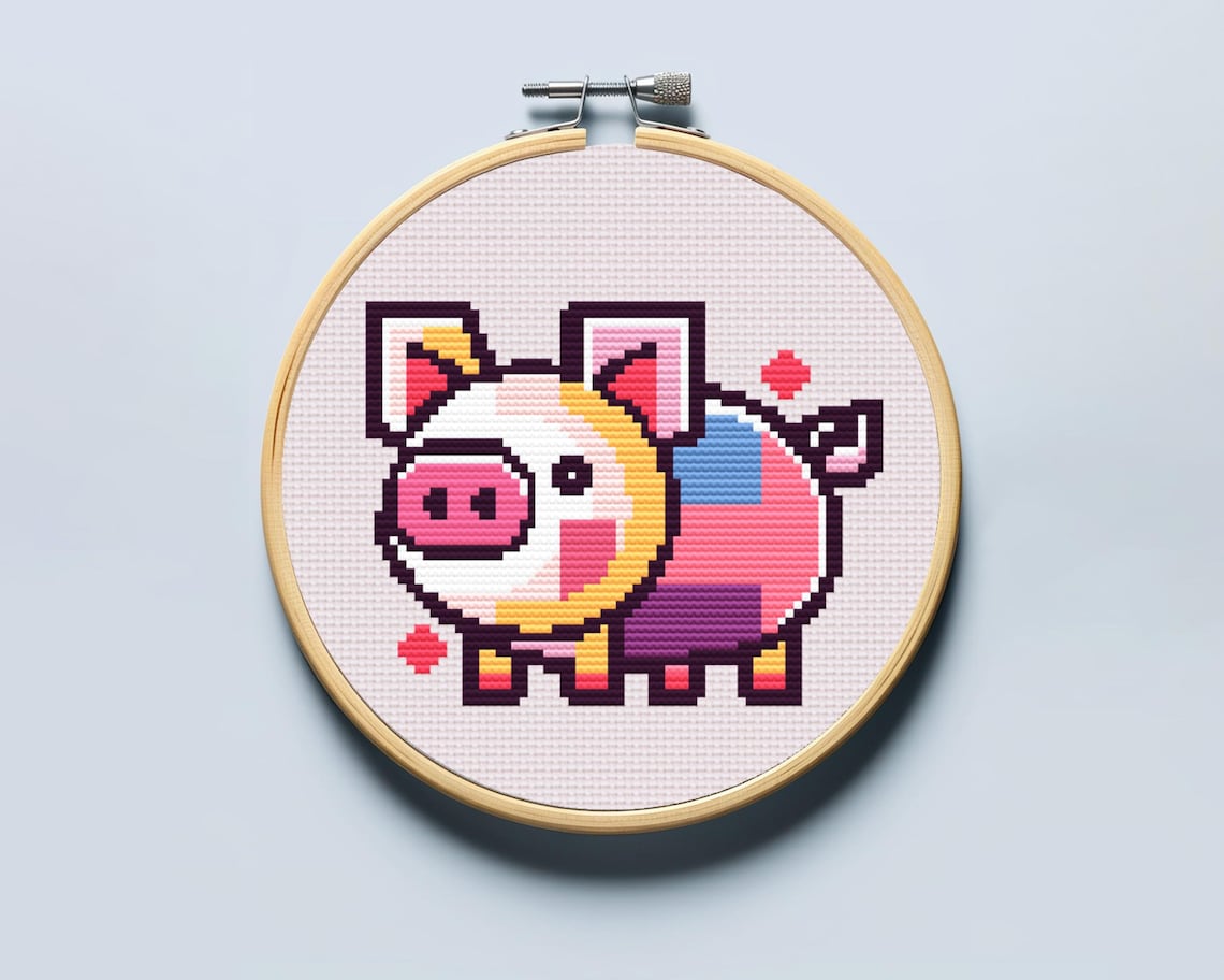 Pig Cross Stitch Pattern PDF - Etsy