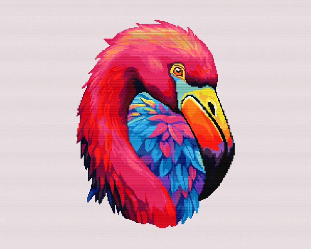 Flamingo Cross Stitch Pattern PDF. - Etsy