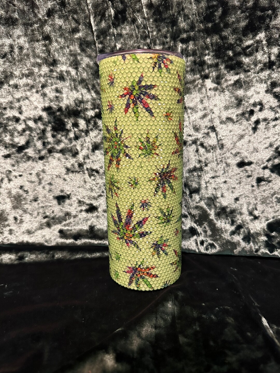 Glow in the Dark Pot Leaf Rhinestone Tumbler 20 Oz - Etsy