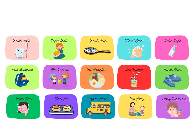 Printable Morning Routine Card - Etsy