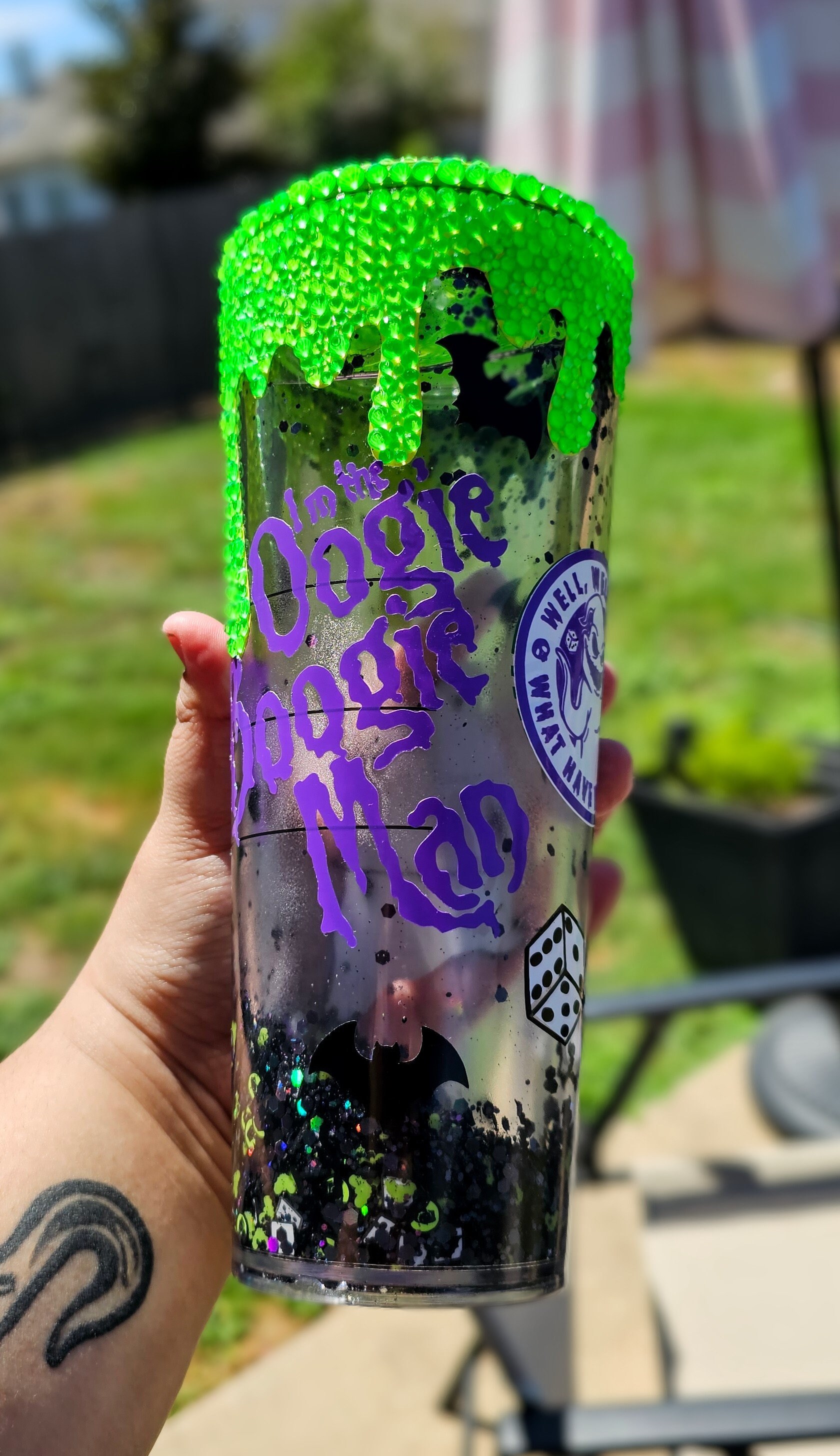 Oogie Boogie Tumbler, NBC Inspired, Halloween, Bling Tumbler, Snow ...