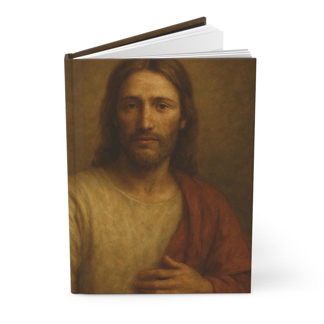 Christian Journal | Jesus Portrait, Lined & Blank Notebook - Etsy