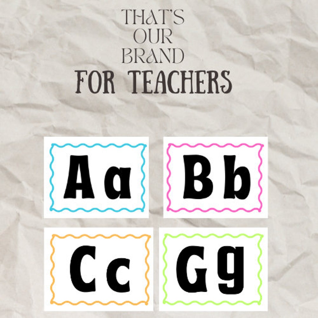 Printable Classroom Alphabet Squiggle A-Z - Etsy