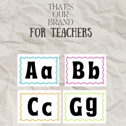 Printable Classroom Alphabet Squiggle A-Z - Etsy