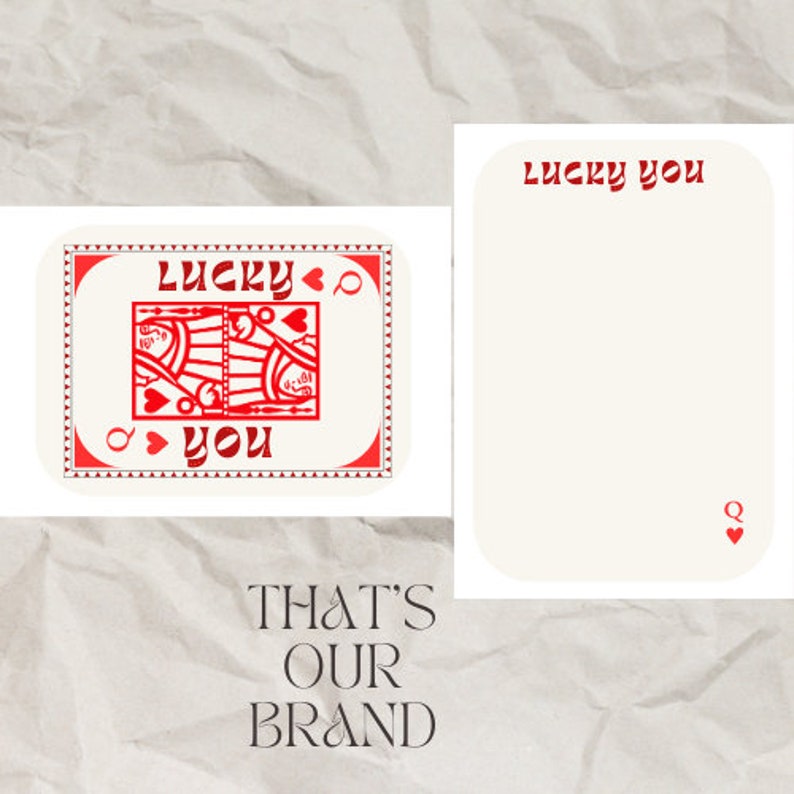 Printable Queen of Hearts Cards 4 Styles - Etsy