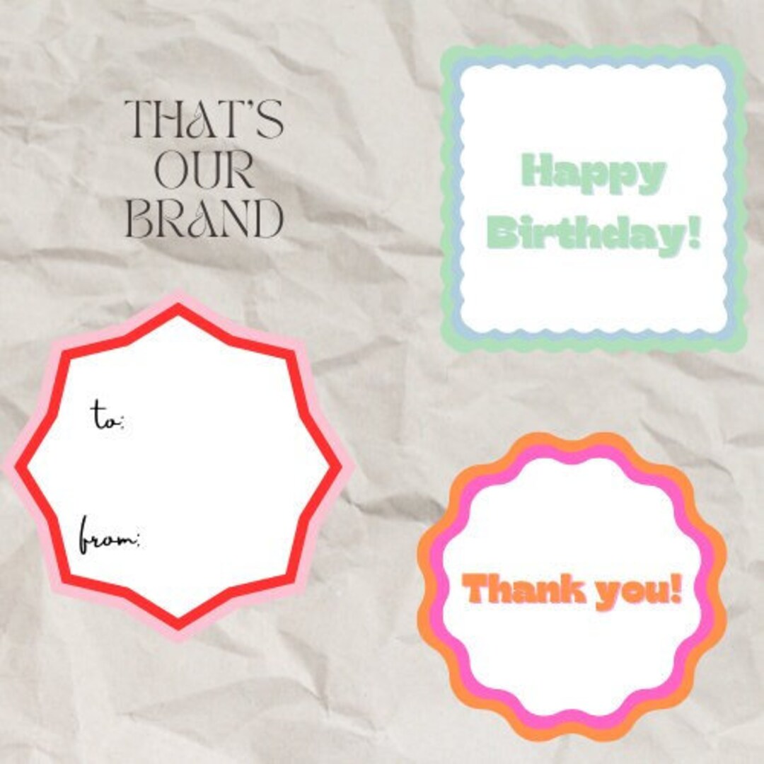 Printable Fun Gift Tags 9 Styles - Etsy
