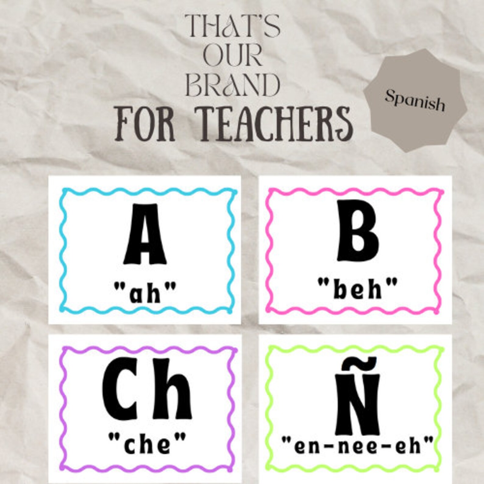 Printable Classroom Spanish Alphabet Squiggle A-Z - Etsy