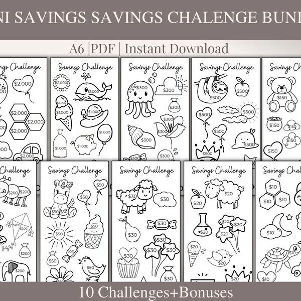 Printable Savings Tracker Coloring - Etsy
