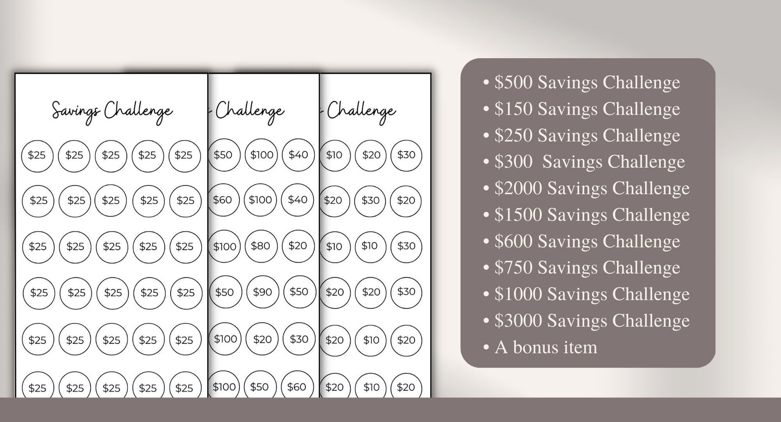 Mini A6 Sized Savings Challenge Printablemoney Saving Challenge ...