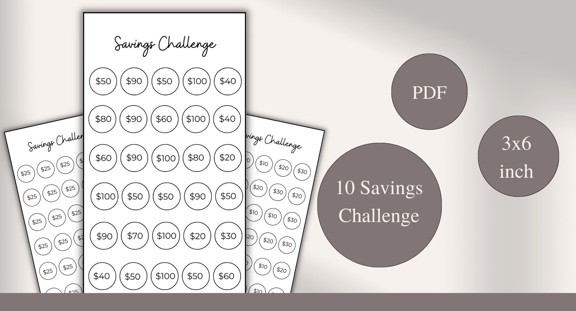 Mini A6 Sized Savings Challenge Printablemoney Saving Challenge ...