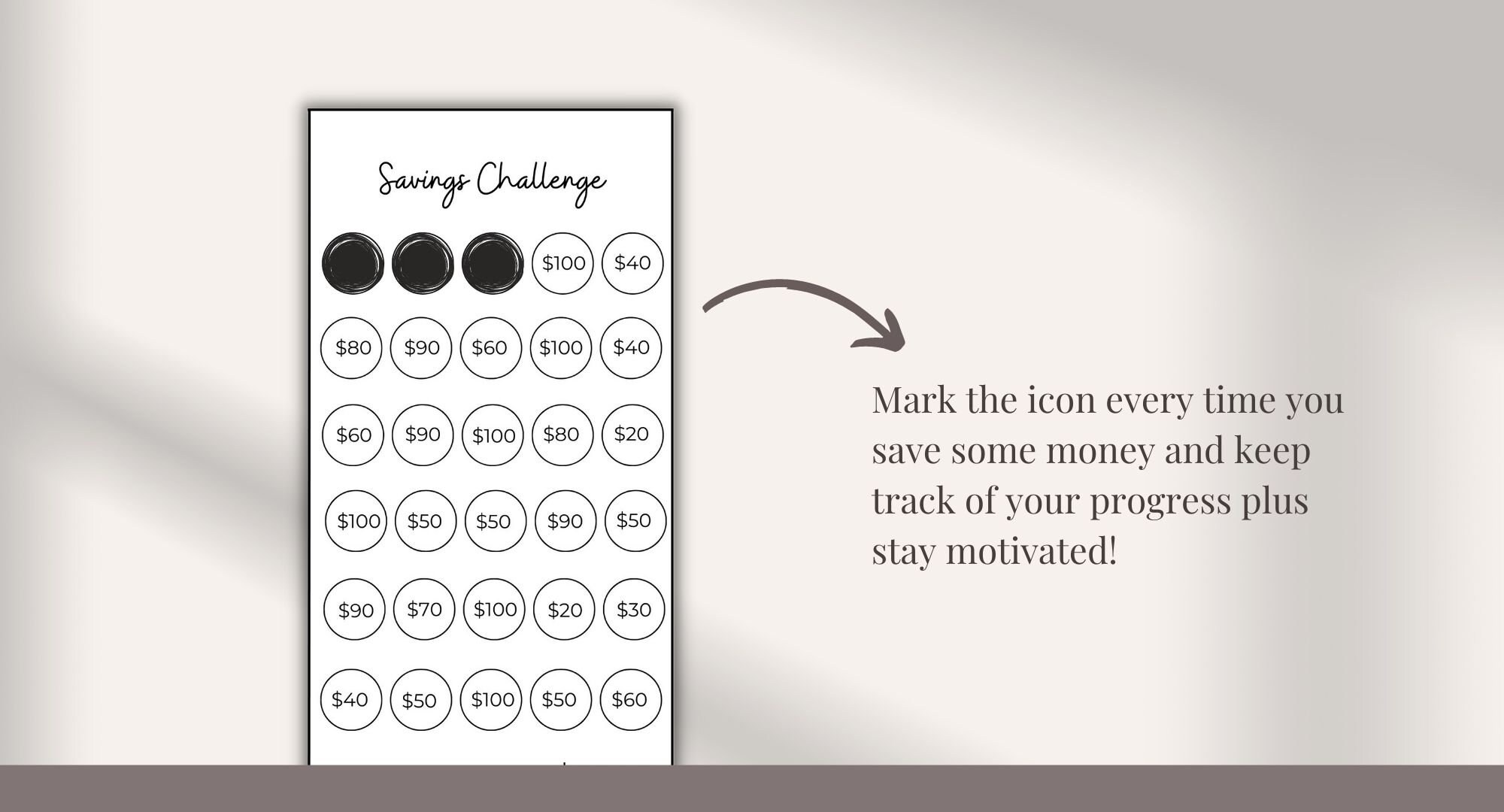 Mini A6 Sized Savings Challenge Printablemoney Saving Challenge ...