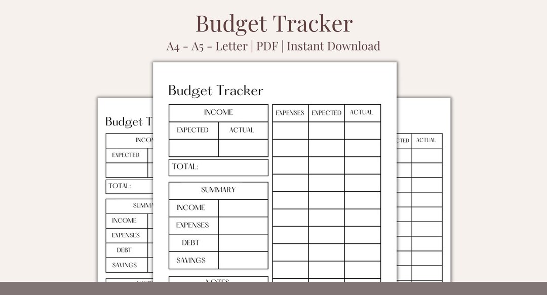 Printable Budget Trackerfinance Planner Printable Budget - Etsy