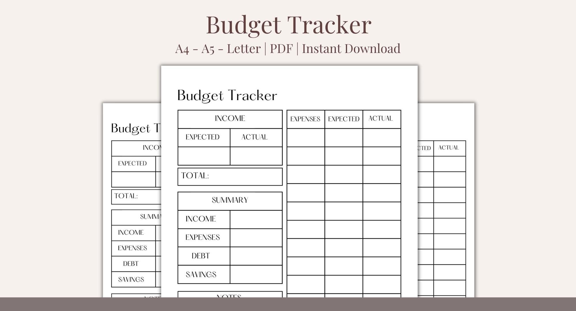 Printable Budget Trackerfinance Planner Printable Budget - Etsy