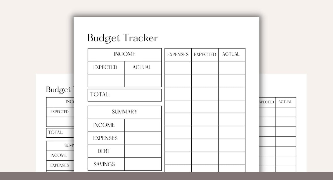 Printable Budget Trackerfinance Planner Printable Budget - Etsy