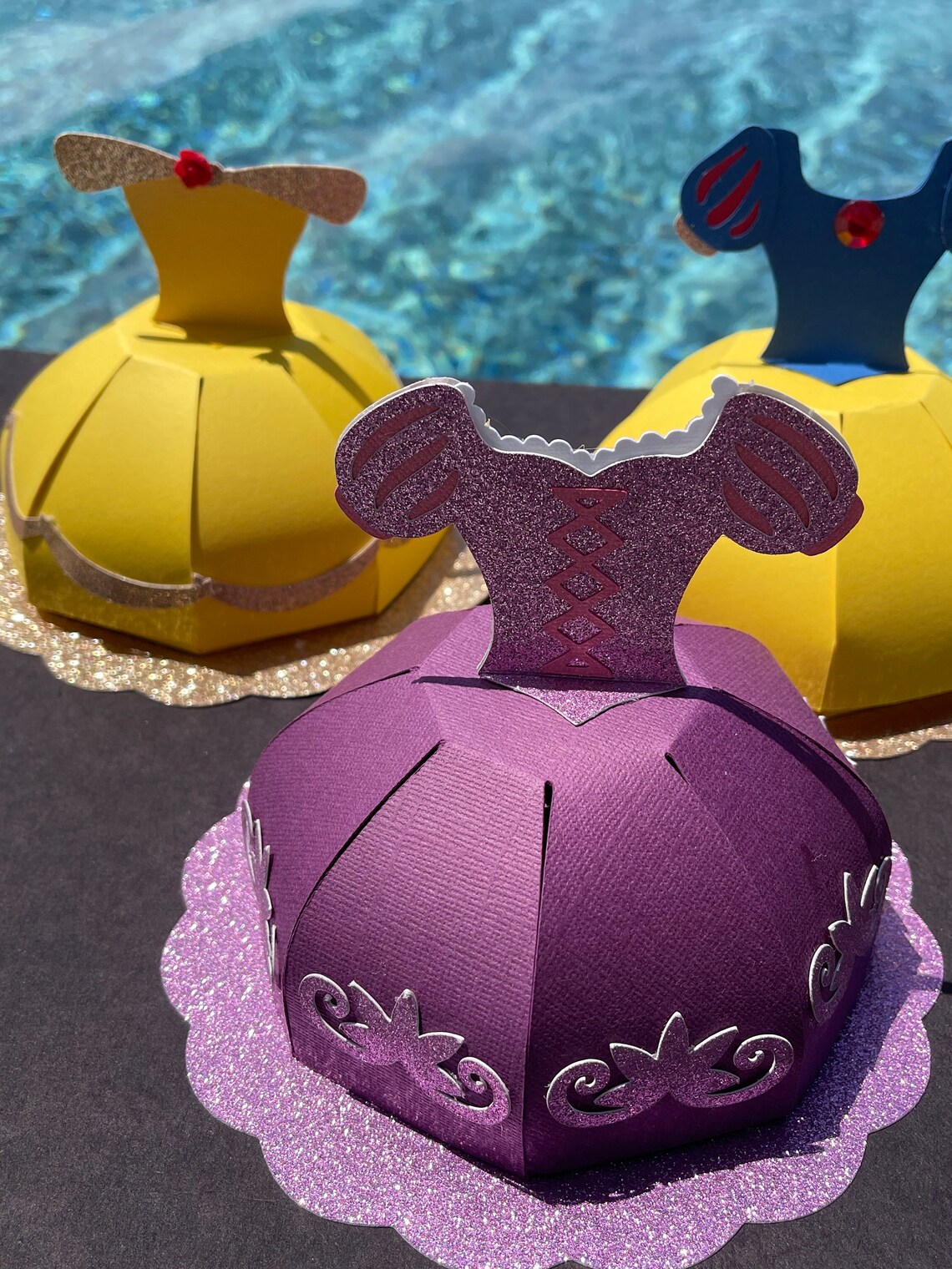 Custom Partt Box, Favor Box, Princess Party Box, Princess Box, Set of ...