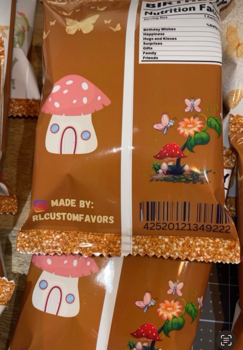 Personalized Chip Bag, Custom Chip Bags , Custom Party Favors, Set of ...