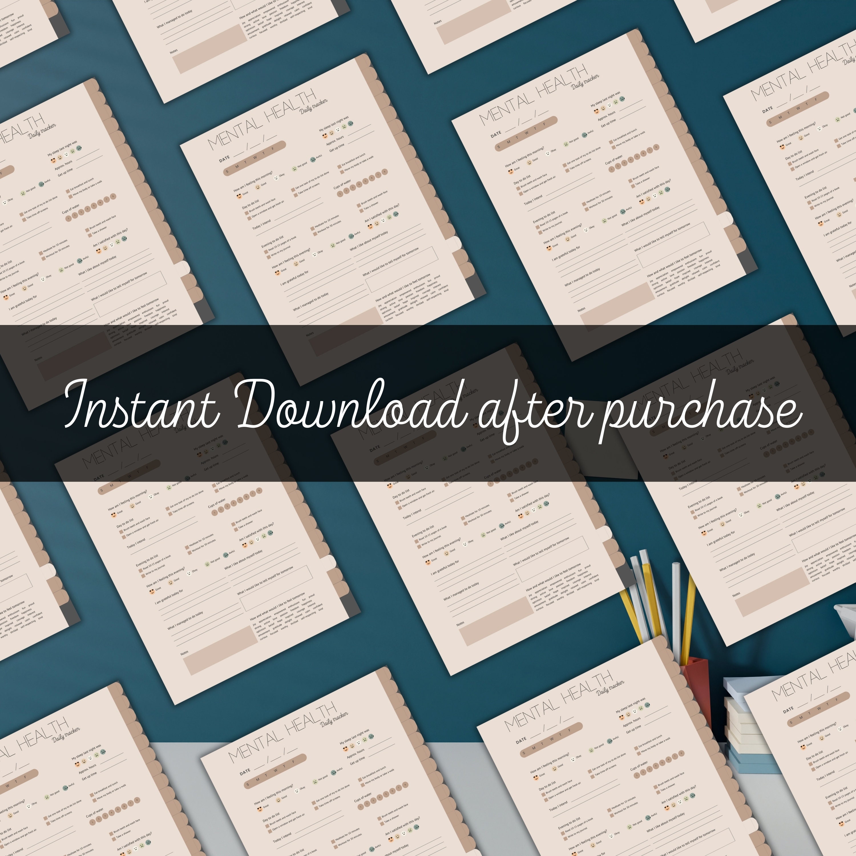 Daily Mental Health Check-in Template Digital Planner Goodnotes Planner ...