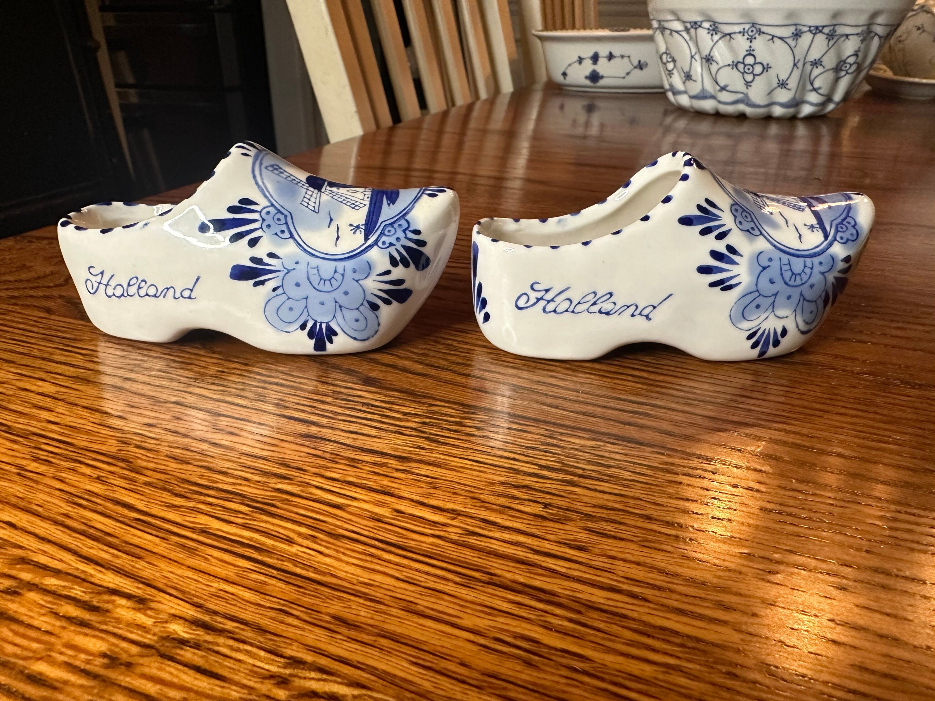 Vintage Delft Blue Holland China Clogs - Pair - Etsy Australia