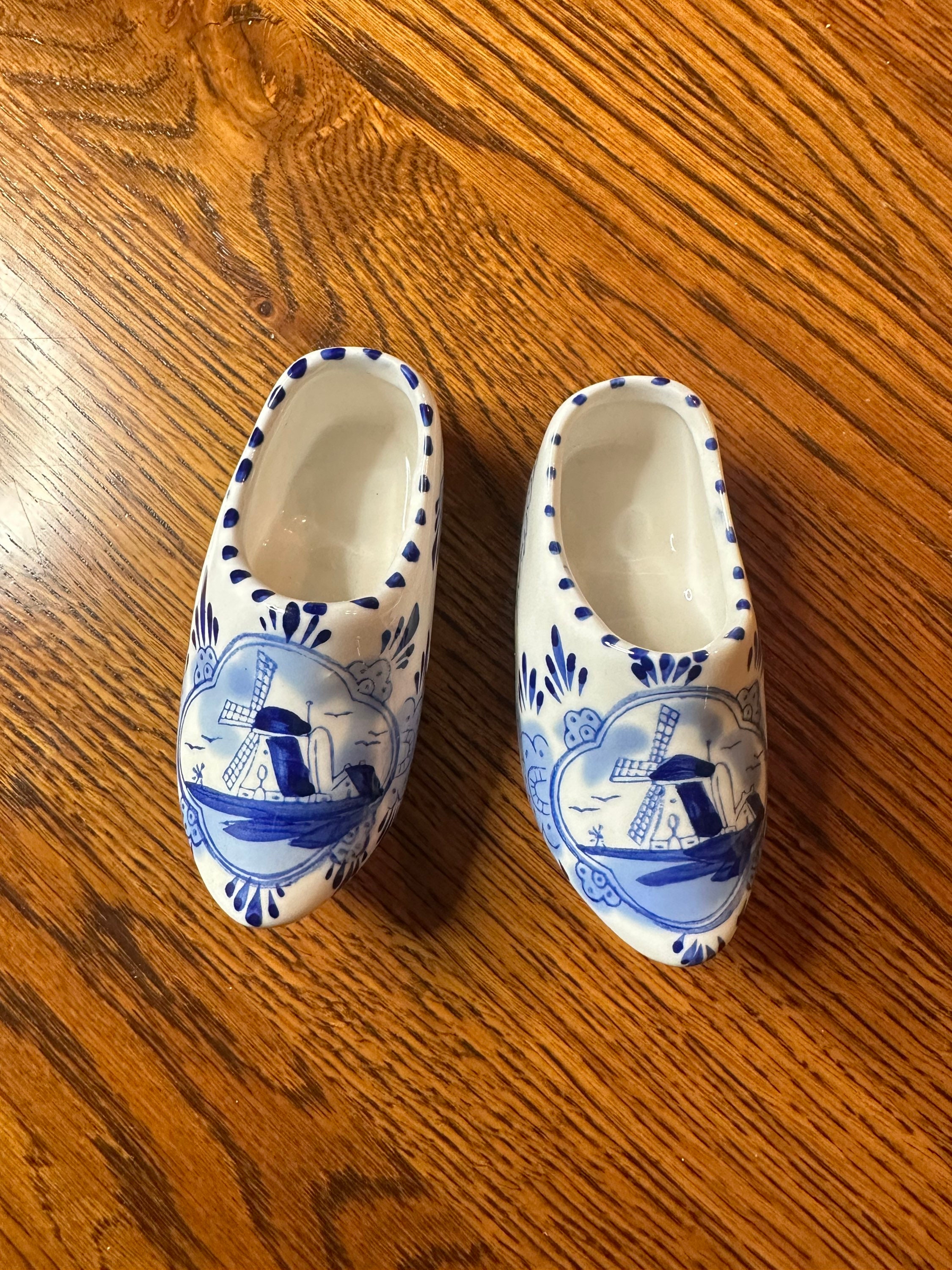 Vintage Delft Blue Holland China Clogs Pair - Etsy Australia