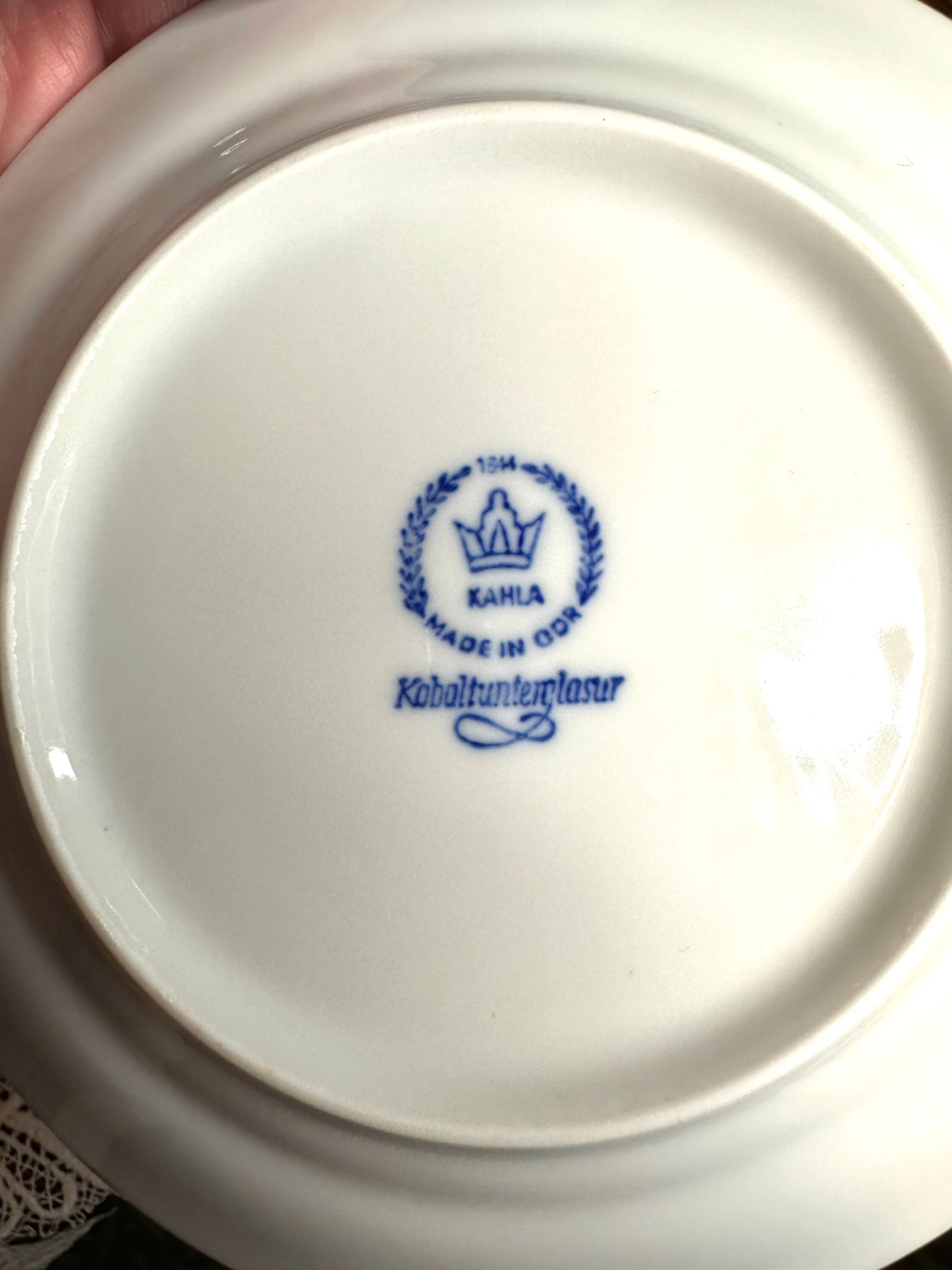 Vintage Koboltunterglasur Kahla Set of Small Plates Bue - Etsy