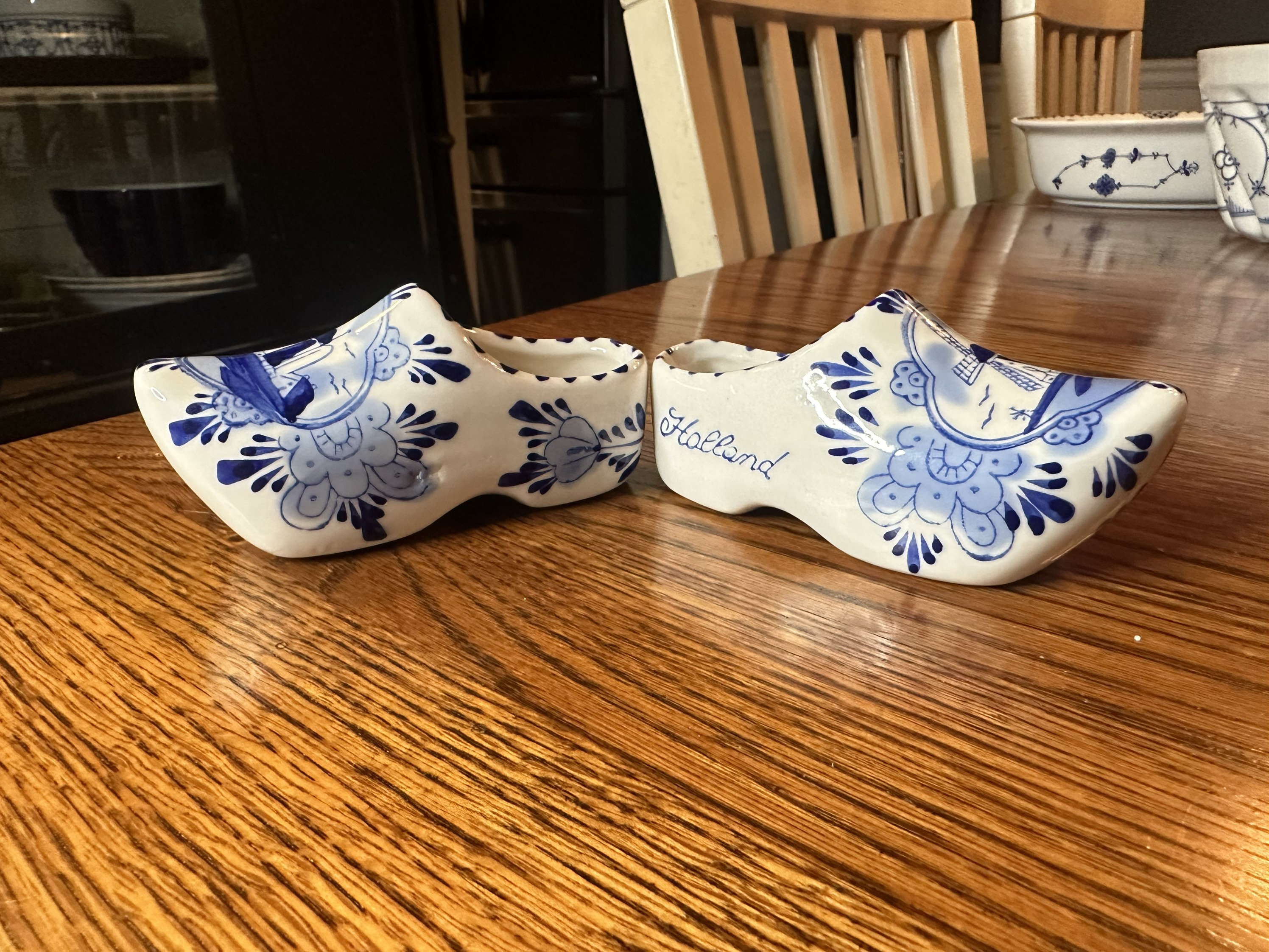 Vintage Delft Blue Holland China Clogs - Pair - Etsy Australia