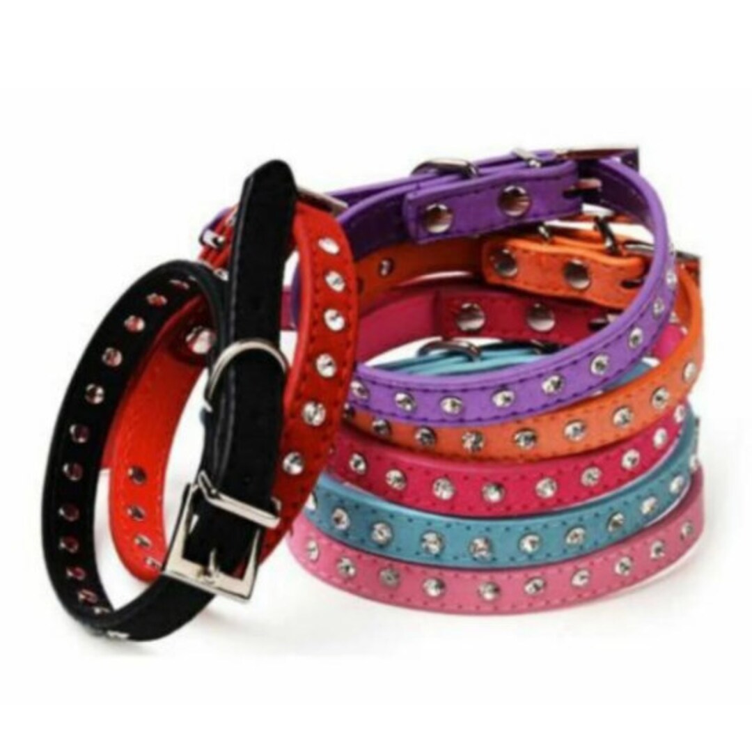 Adjustable Dog Puppy Cat Pet Collars Diamante Rhinestone Bling - Etsy UK