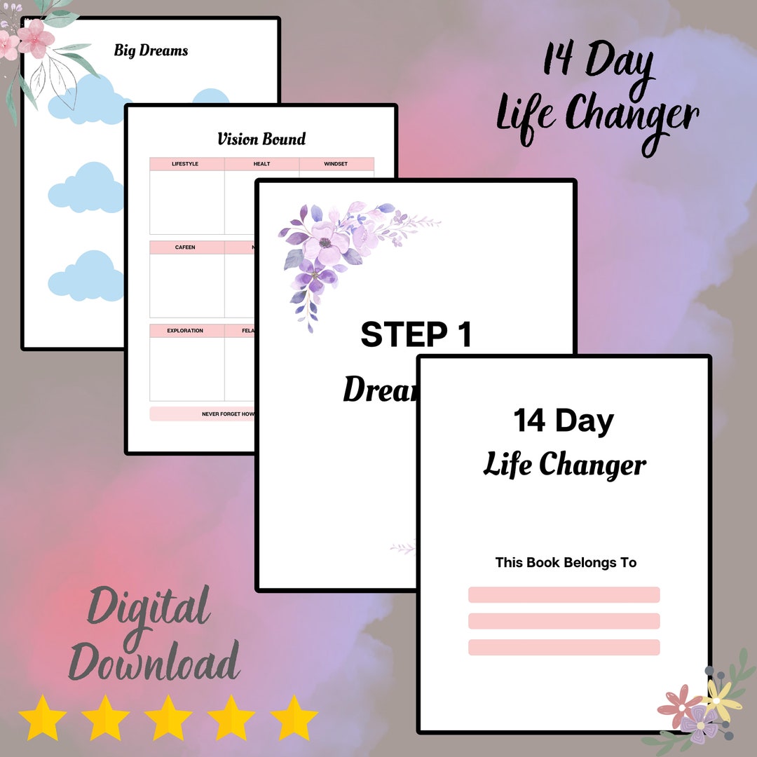 14 Day Life Changer Planner Goal Planner Life Planner - Etsy