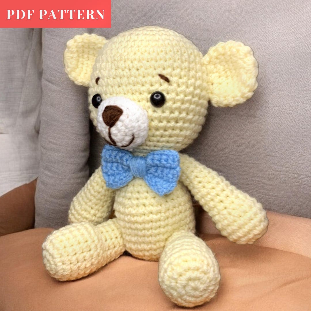 Crochet Pdf Pattern Downloadable, Crochet Ted, Amigurumi Crochet Pdf ...