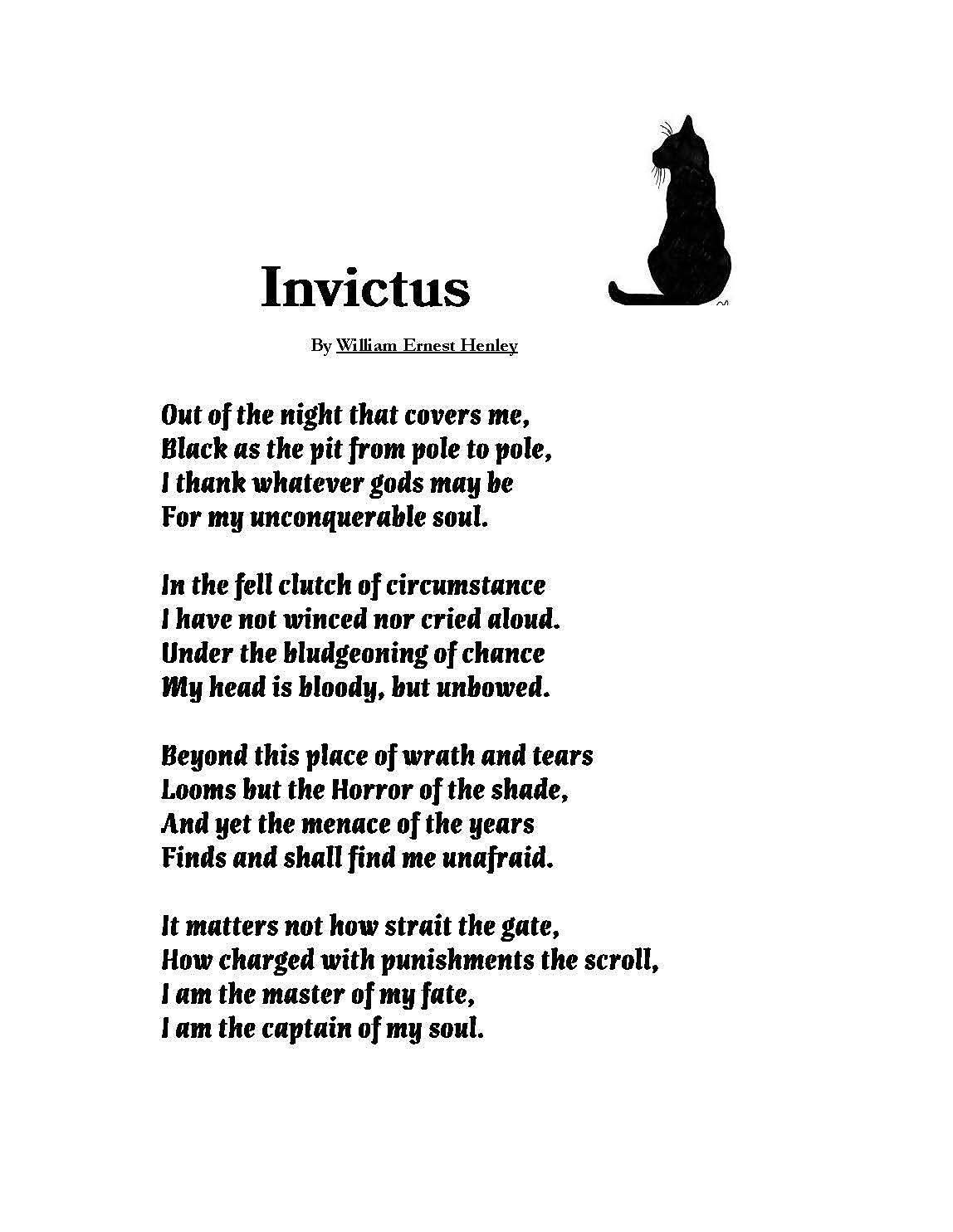 Invictus Poem Digital Wall Art Print 8x10 - Etsy