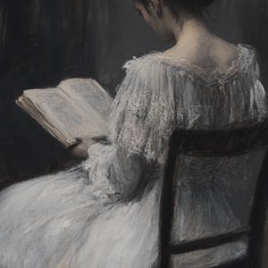 Woman Reading Portrait | Vintage Wall Art | Vintage Wall Art ...