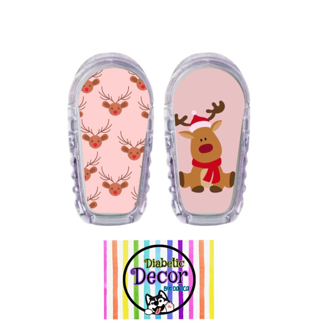 G6/ Pink Reindeer 2 Pack / Dexcom G6 Stickers, Diabetes Stickers ...