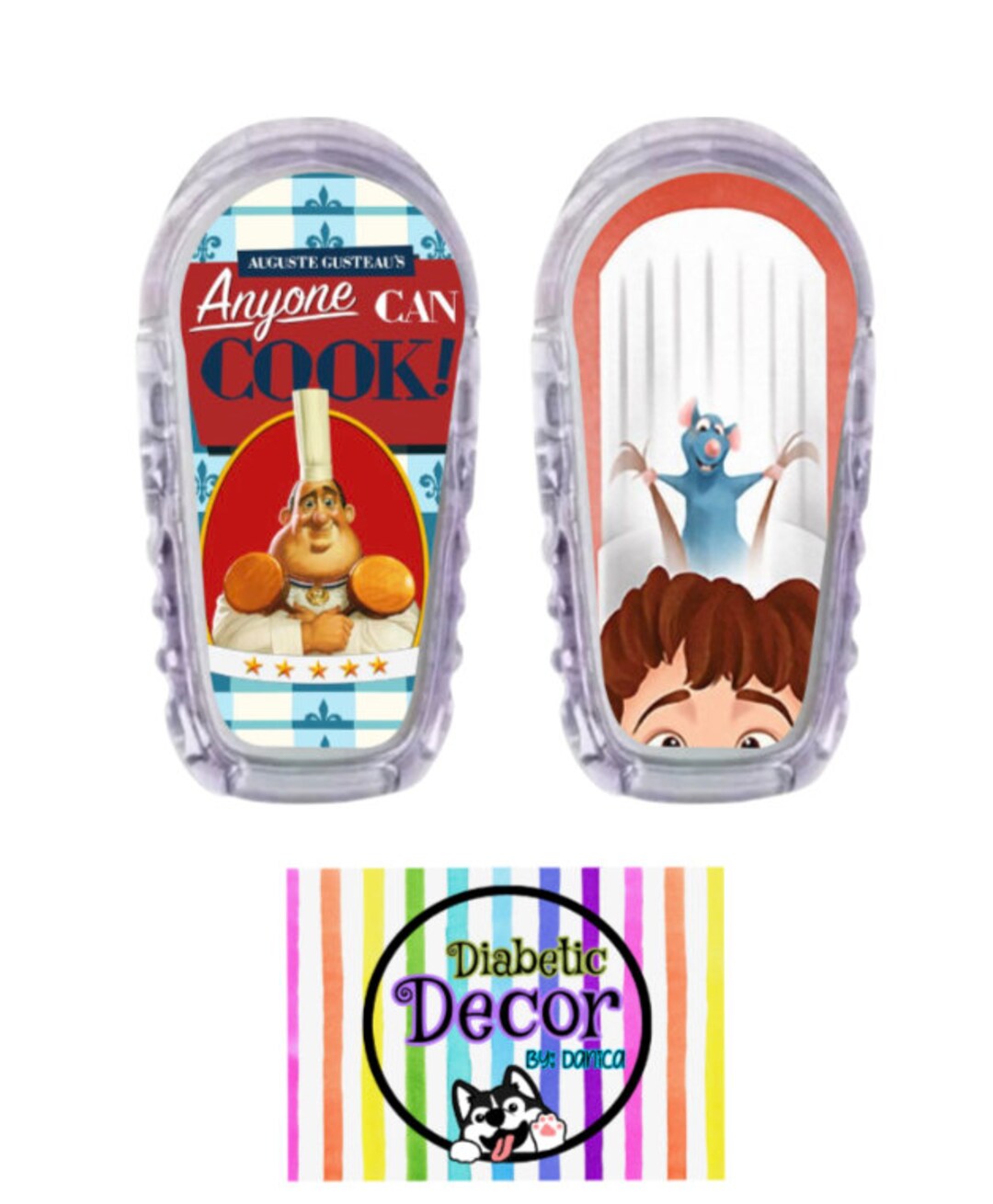 G6/ Little Chef 2 Pack / Dexcom G6 Stickers, Diabetes Stickers, Dexcom ...